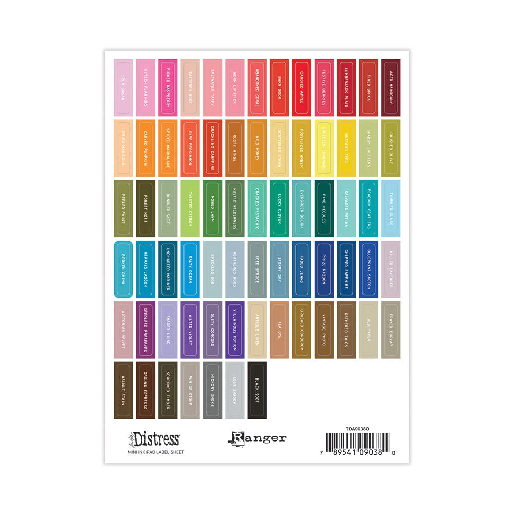 Ranger Distress Mini Ink Pad Labels — Crafty Capers Rubber Stamps ...