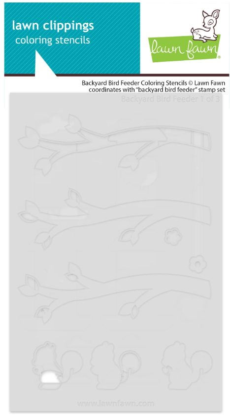 Lawn Fawn Backyard Bird Feeder Coloring Stencil — Crafty Capers Rubber ...