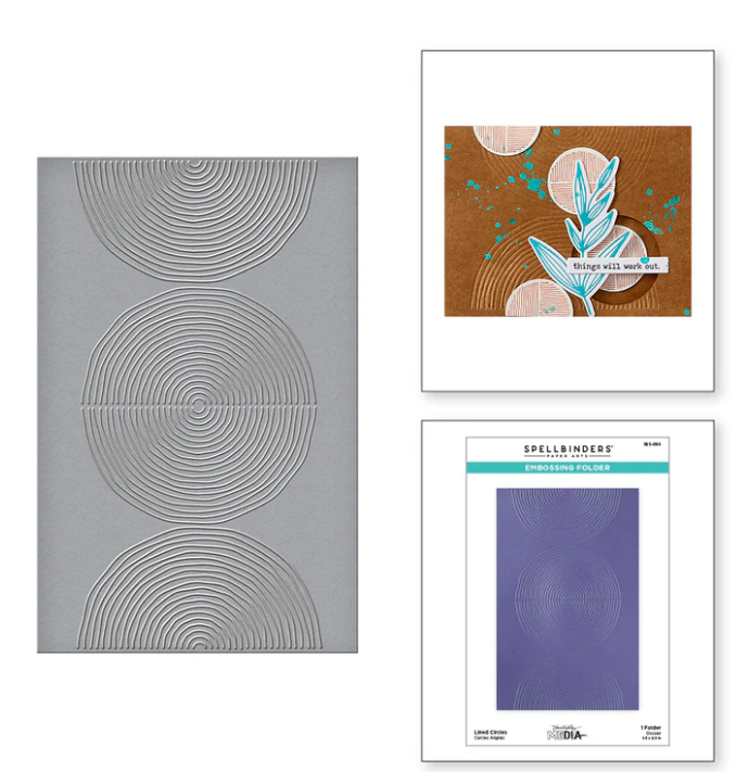Spellbinders Lined Circles Embossing Folder — Crafty Capers Rubber ...