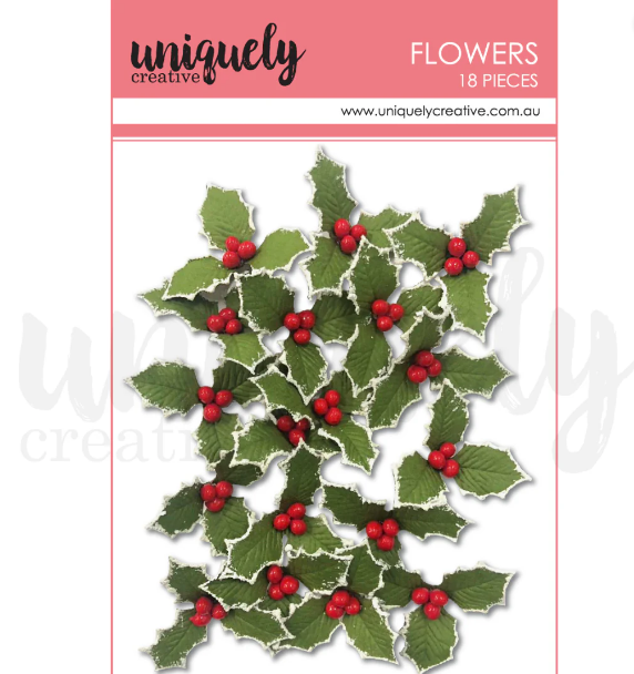 Uniquely Creative Christmas Holly Flowers — Crafty Capers Rubber Stamps ...